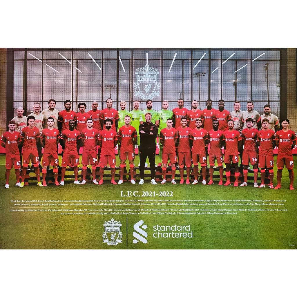 โปสเตอร์ รูปภาพ ลิเวอร์พูล Liverpool 2021-2022 กีฬา football ฟุตบอล ...