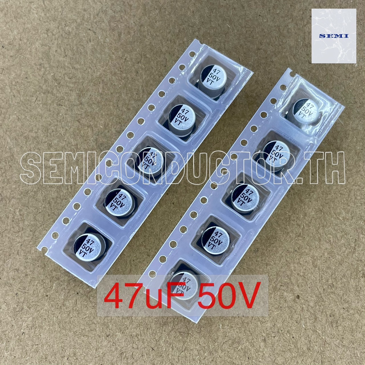 10ตัว C 47uF 16V 35V 50V VT UT RVT SMD Electrolytic Capacitor ตัวเก็บ ...