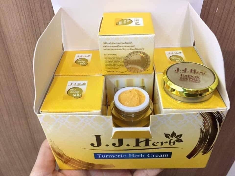 ครีมขมิ้นไพล เจเจ.เฮิร์บ JJ. Herb cream ช่วยลดสิว ฝ้า กระ จุดด่างดำ (1 ...