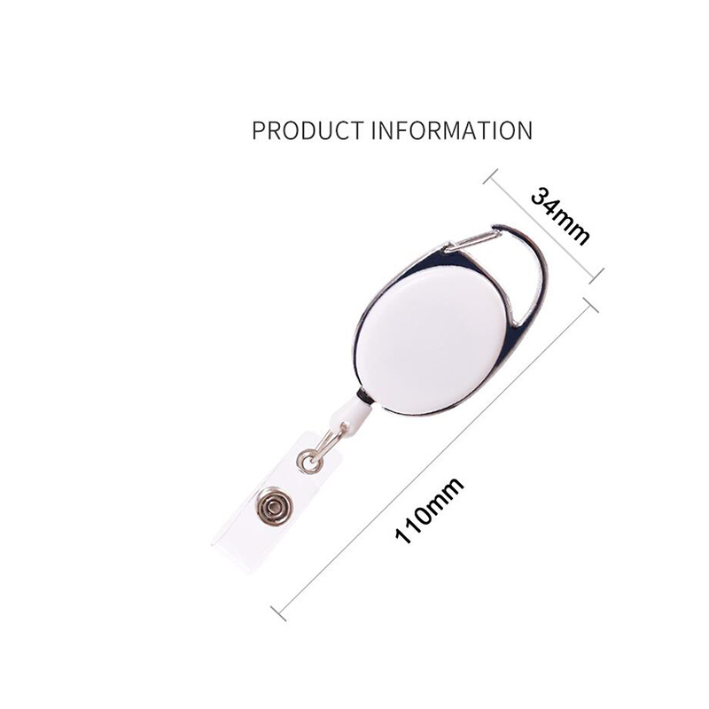 1PCS Plastic Badge Reel Retractable Keychain ID Card Holder Simple ...