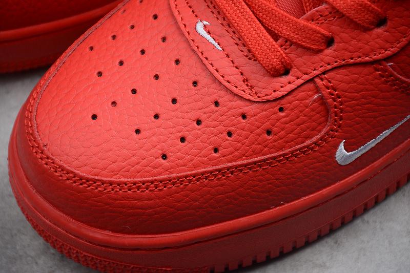 Nike men's fashion casual shoes AIR FORCE 1 AF1 high red and white ...