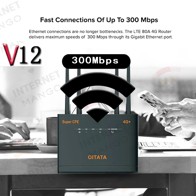 4G/5G V12 unlimited wifi router supports full band lock frequency band ...