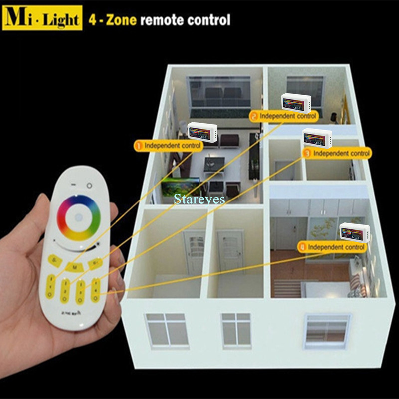 Mi Light RF 2.4G LED strip remote controller dimmer CCT RGB RGBW RGBCCT ...