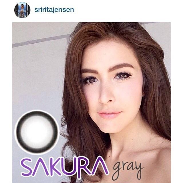 คอนแทคเลนส์ Kitty kawaii รุ่น Sakura Gray (สีเทา) - WINKBIGEYES - ThaiPick