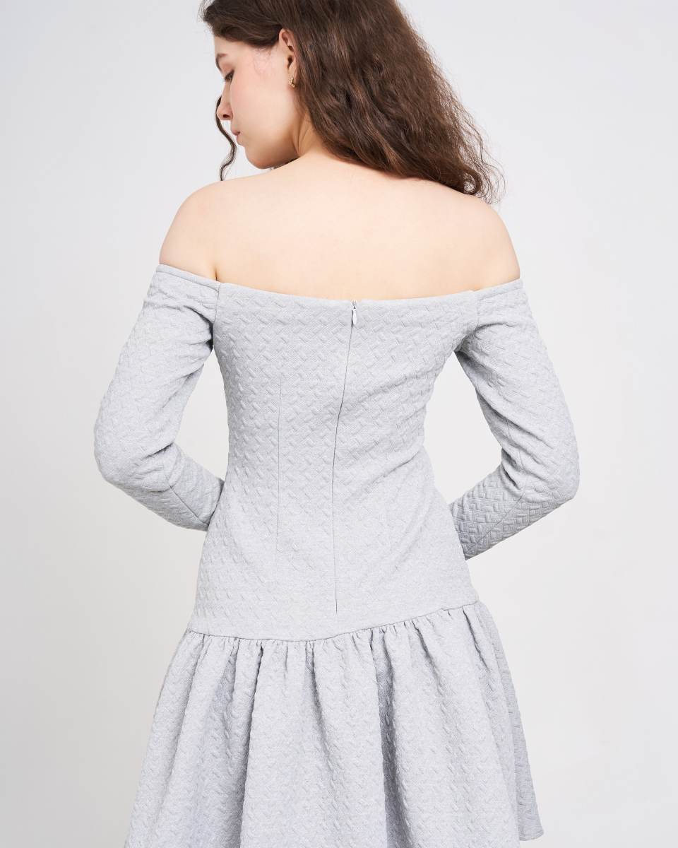 Kloset Design Off-Shoulder Dress (AW24-D001-C) - Kloset - ThaiPick