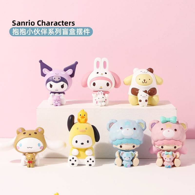 MINISO Famous Products Sanrio Hug Friends Series Blind Box Kulomi Hand ...