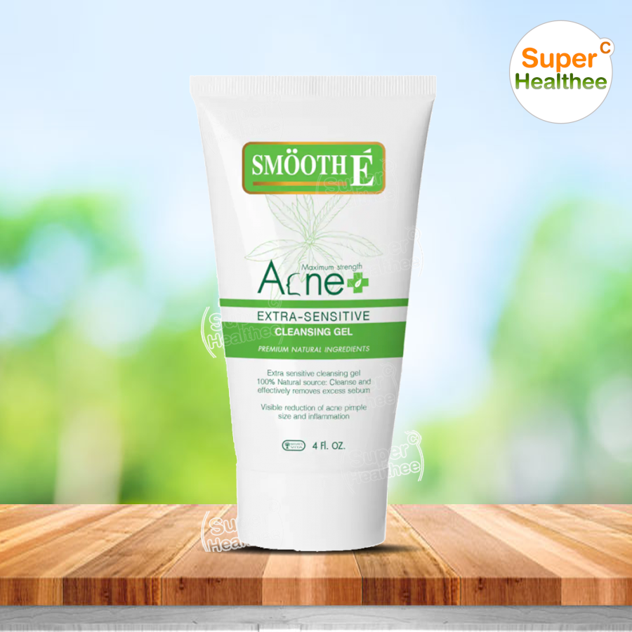 Smooth e acne extra sensitive cleansing gel 1oz (30มล) สมูท อี แอคเน่ ...