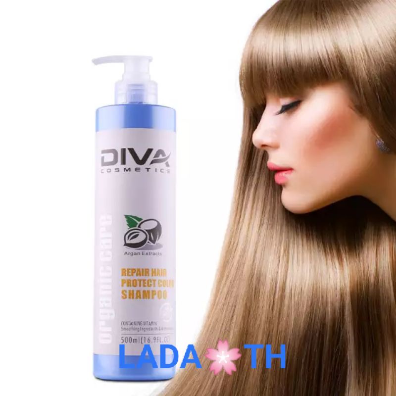 จัดโปรพิเศษแชมพูดีว่า Diva Cosmetics Repair Hair Protect Color Shampoo ...