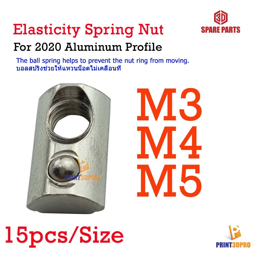 Screw Nut Half Round Elasticity Spring Nut Block for 2020 Aluminium ...
