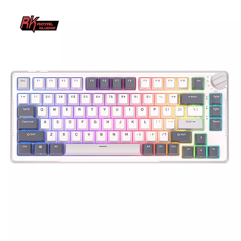 Royal Kludge RK H81 tri-modes 75% Gasket mount RGB backlit gaming ...