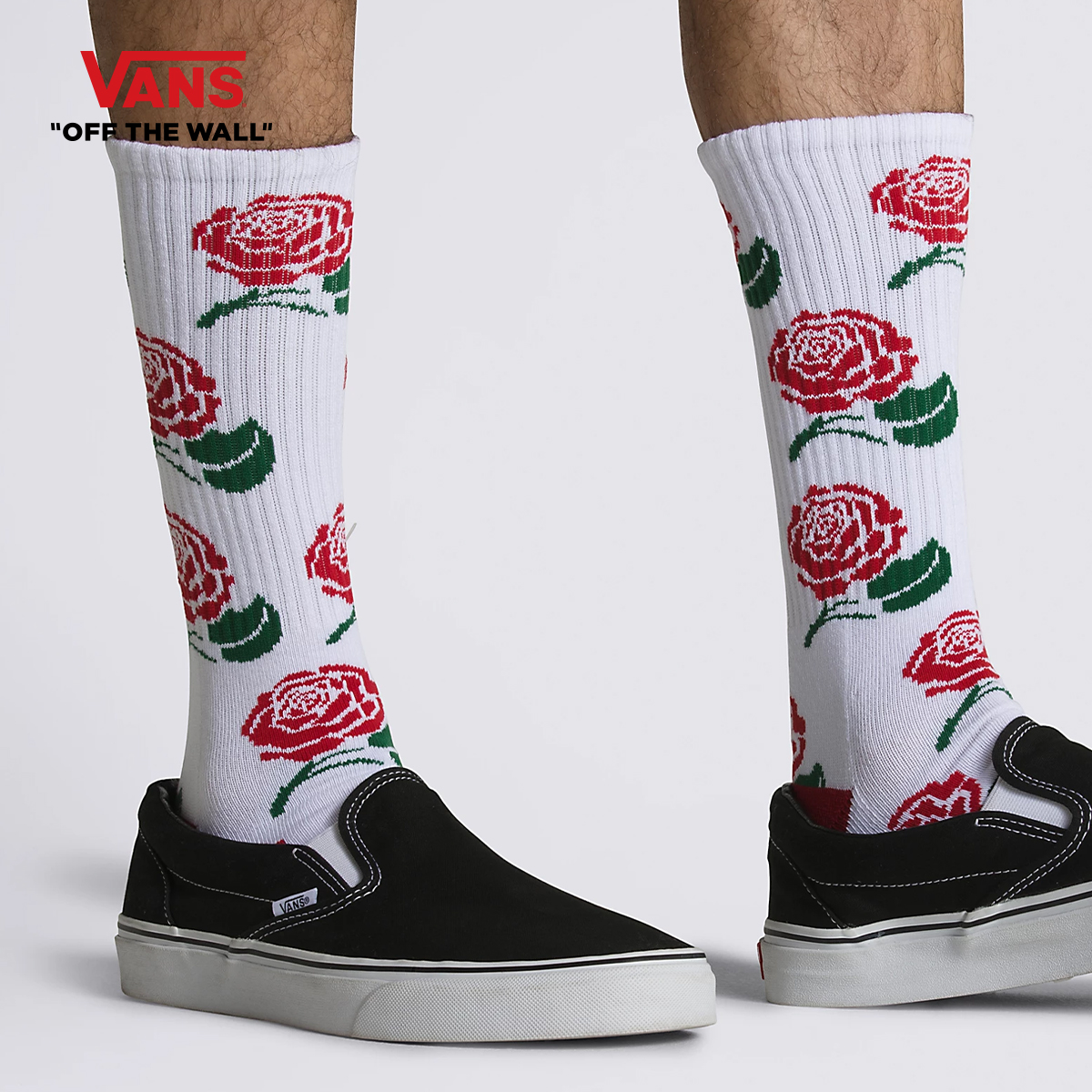VANS ROSES CREW - WHITE - VANS - ThaiPick