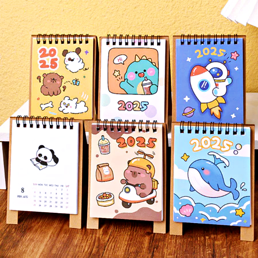 ปฏิทิน น่ารัก ปฏิทินจิ๋ว ตั้งโต๊ะ calendar 2025 2568 ของขวัญ ของชำร่วย แจกปีใหม่ แถมลูกค้า คละ ...