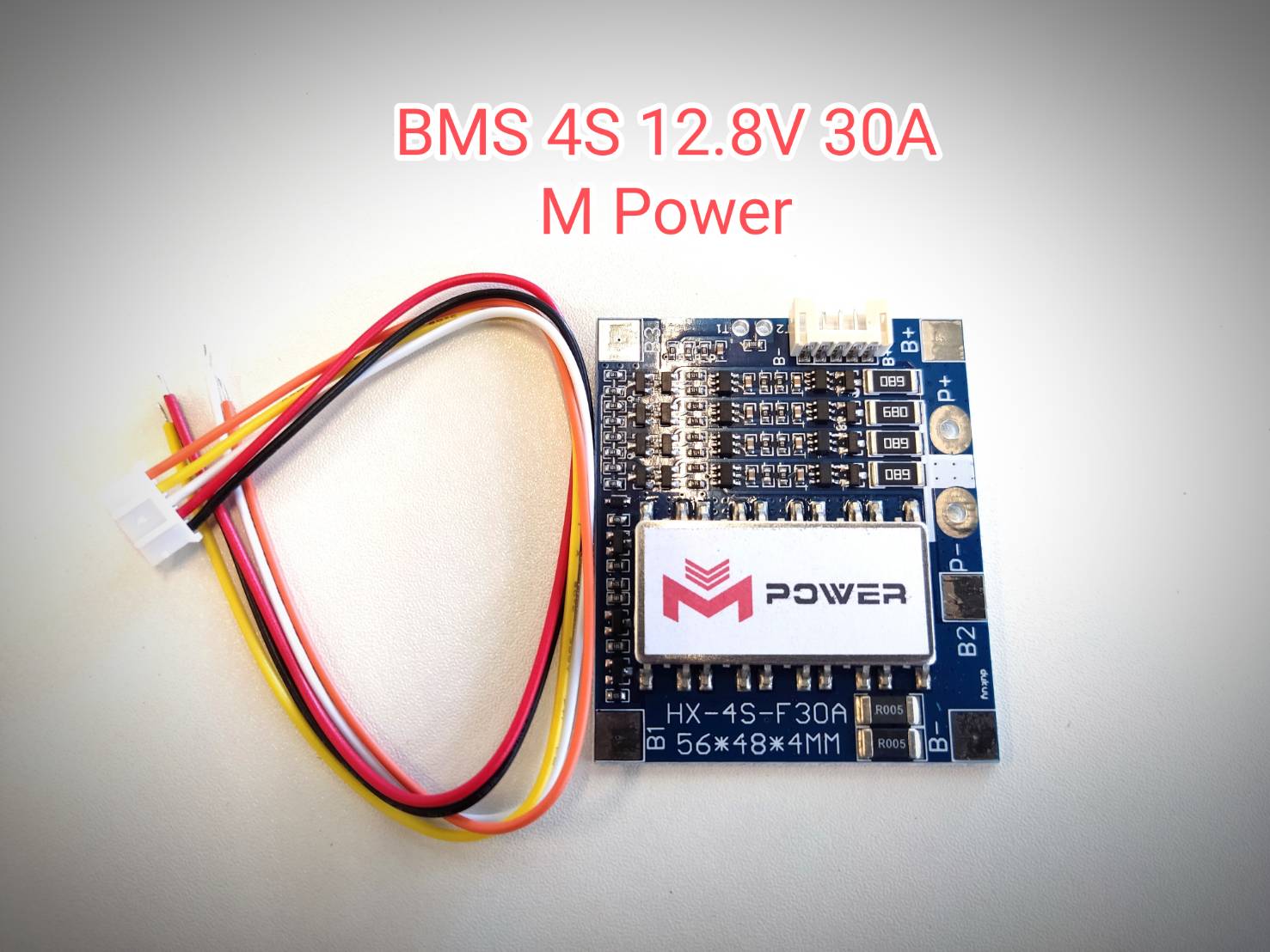 วงจรป้องกันแบตเตอรี่ BMS 4S 12V 30A 12.8V สำหรับ แบตเตอรี่ลิเธียมฟอสเฟต LiFePO4 จาก M Power ...