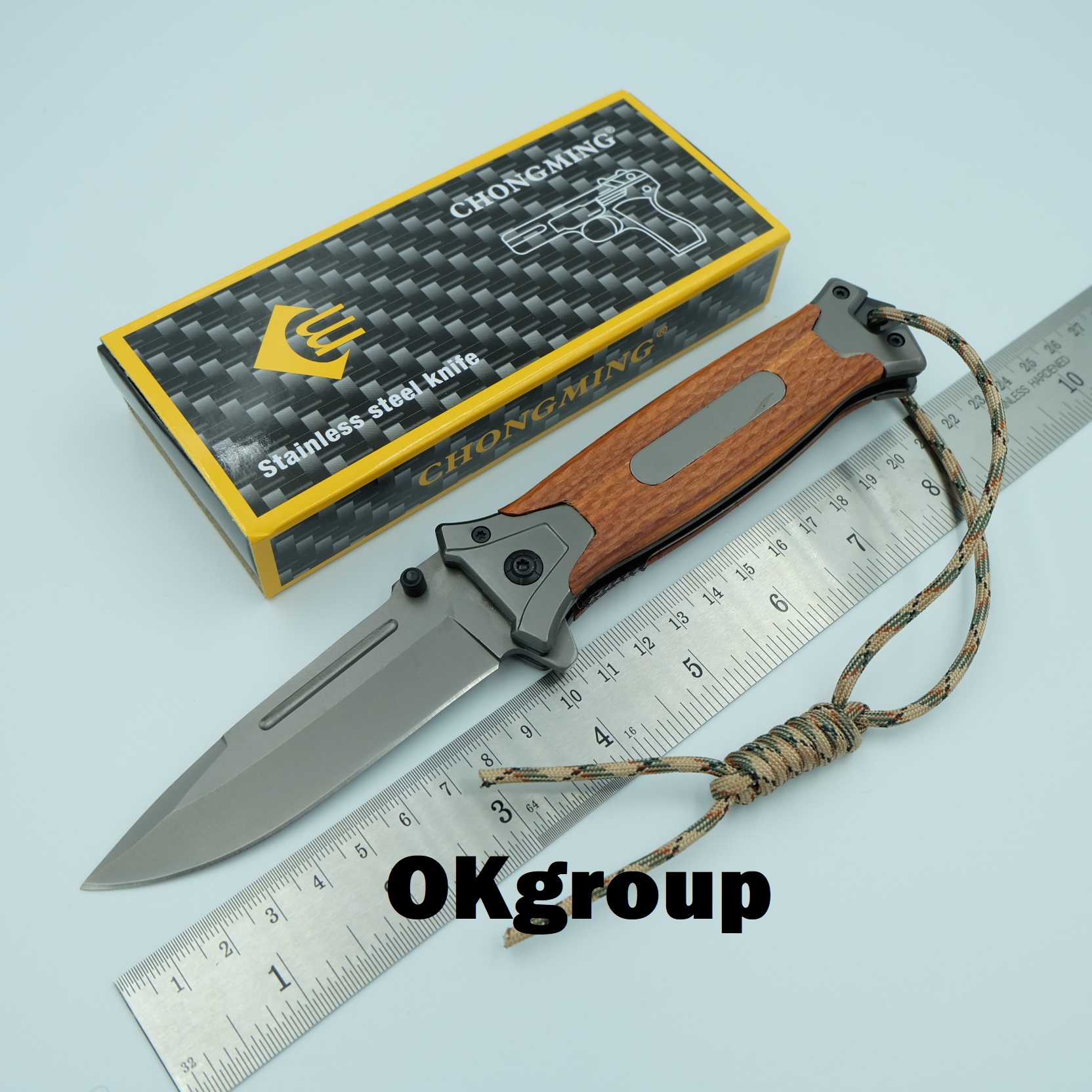OKgroup CM008-NC Folding knife CHONGMING Knife มีดพับ มีดพกพา มีดพกเดิน ...