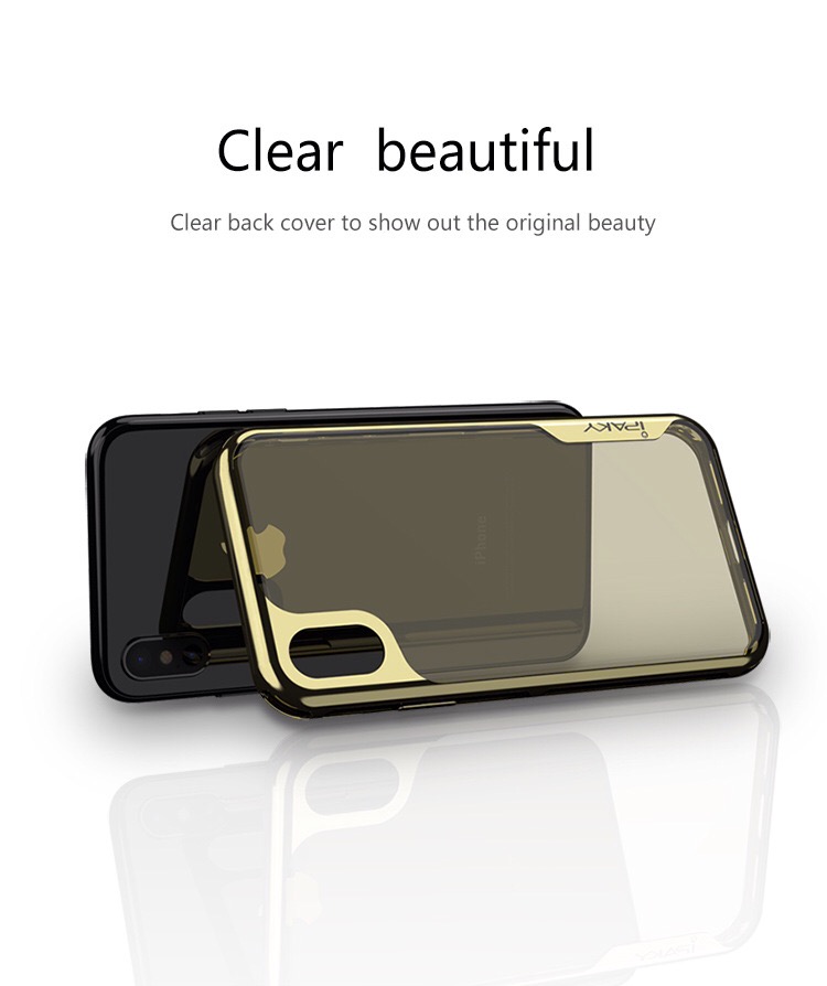 iPaky Luxury Electroplated Clear Silicone TPU Case for Apple iPhone X ...