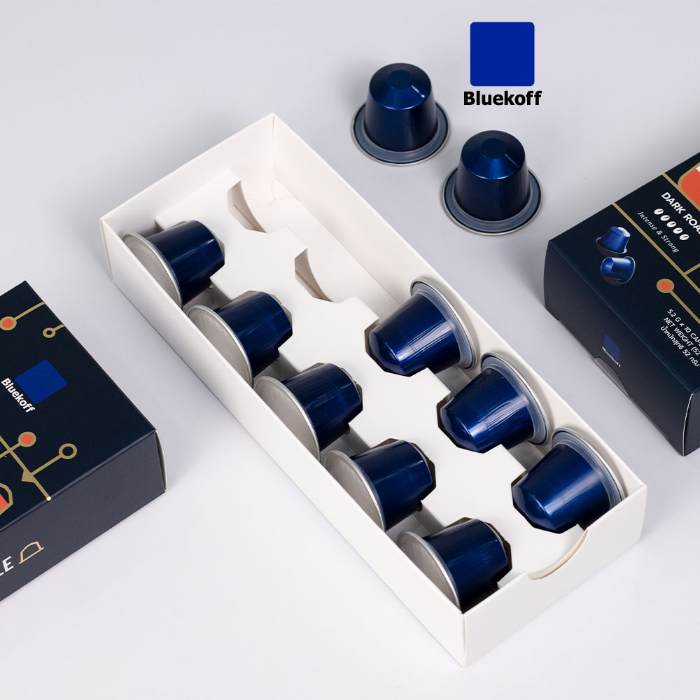 ฺBluekoff กาแฟแคปซูล ( 1 กล่อง มี 10 แคปซูล) THAI COFFEE CAPSULE DARK ROAST (คั่วเข้ม) (1 แคปซูล ...