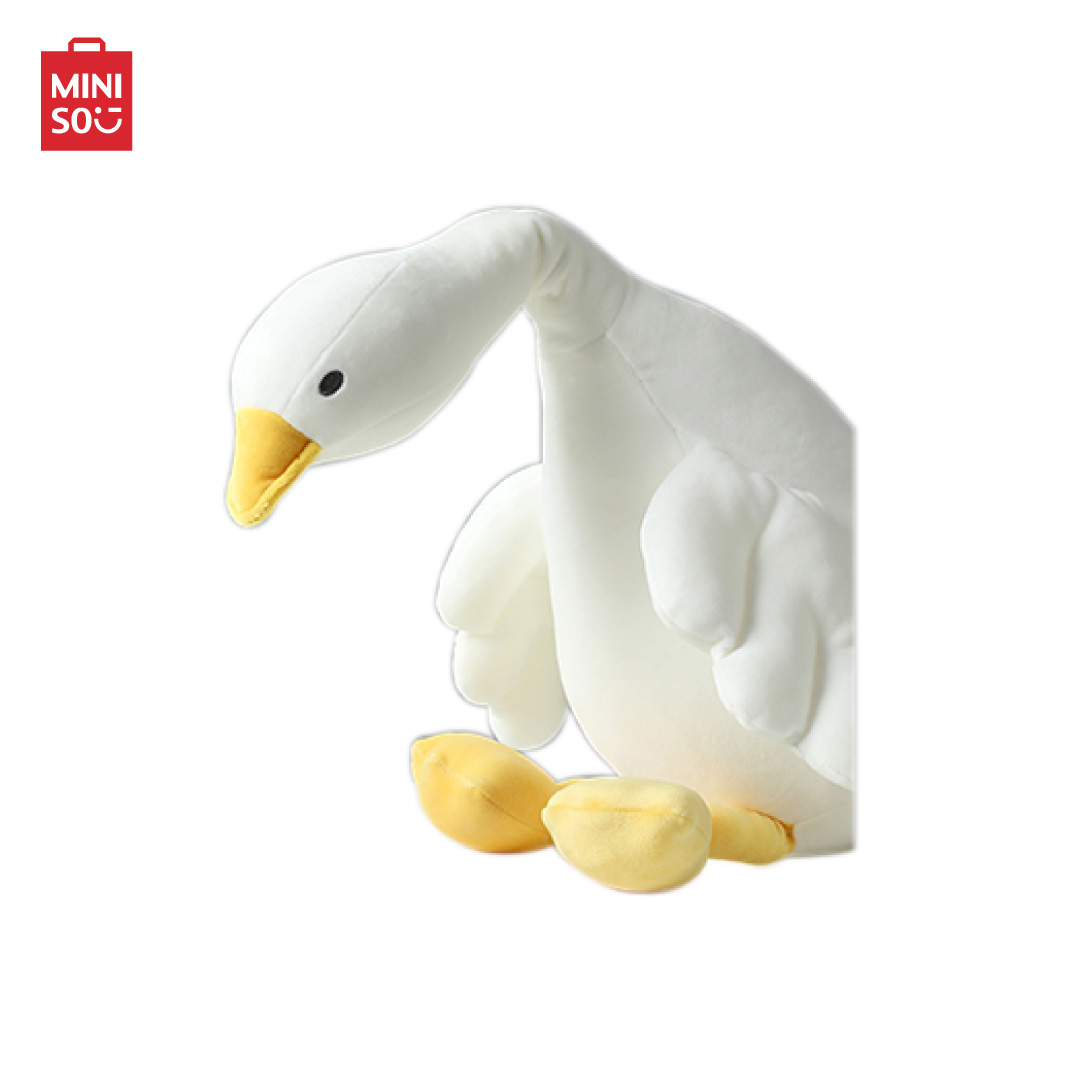 MINISO ตุ๊กตา ตุ๊กตาห่าน ตุ๊กตาน้องห่าน White Goose Series Lying Plush ...