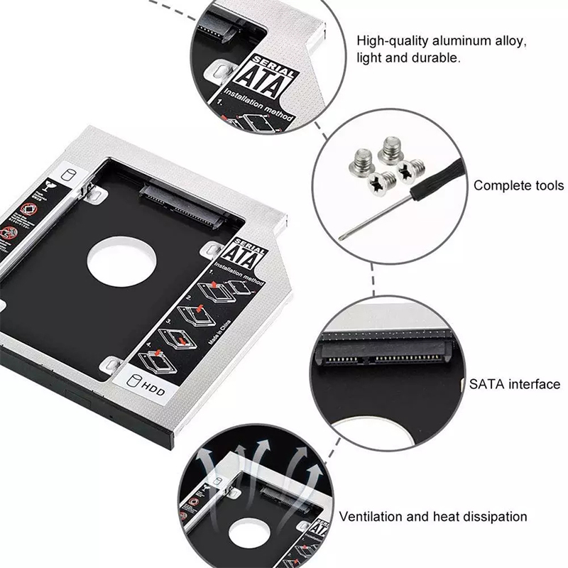 ถาดแปลง ใส่ HDD SSD Tray SATA HDD SSD Enclosure Hard Drive Candy Case 9 ...