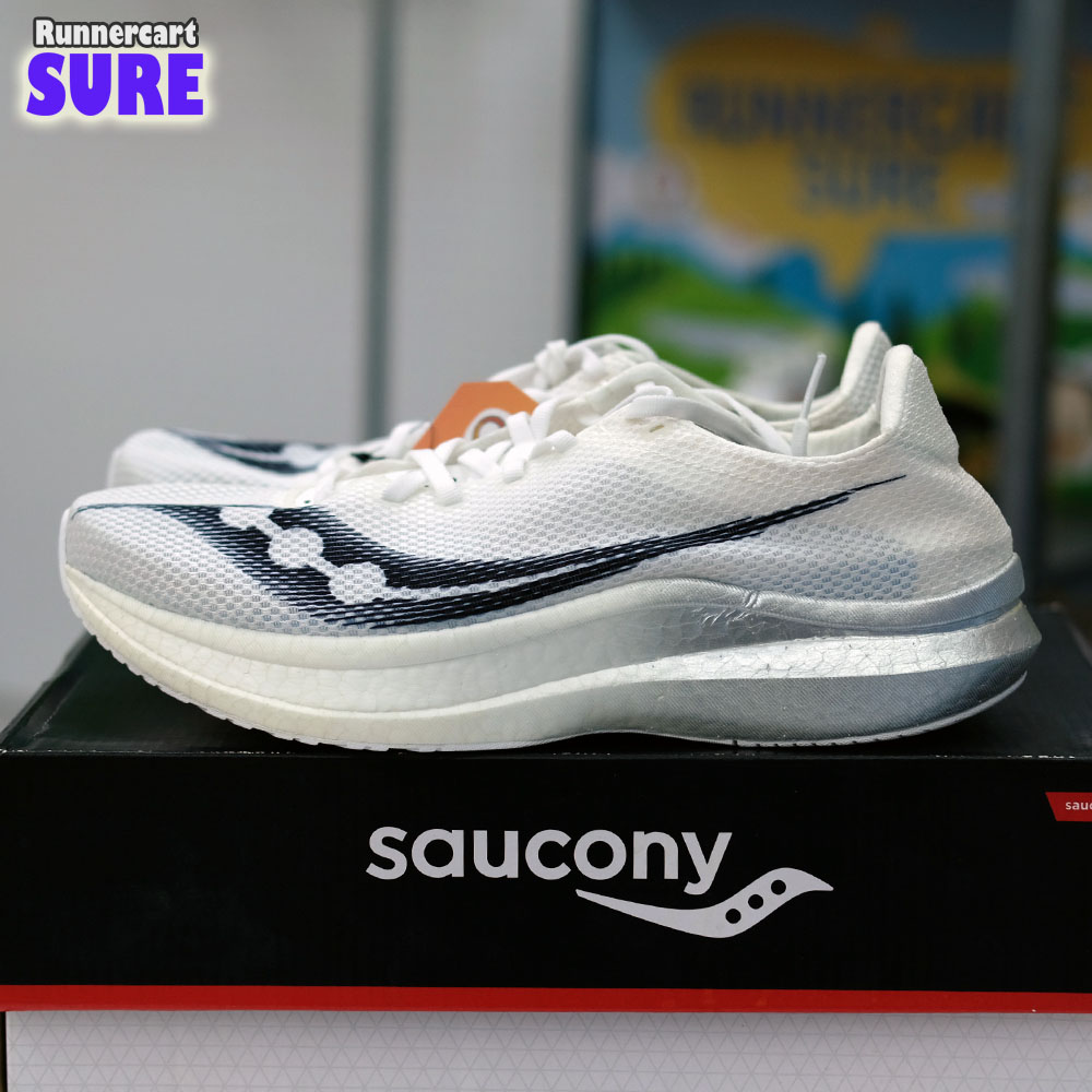 Sure Saucony Men Endorphin Pro Plus (WHITEMETALLIC 10 US 28 cm) รองเท้าวิ่งมือสอง - runnercart ...