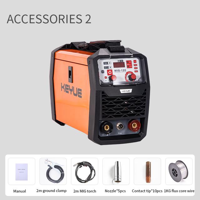 KEYUE Household Single Phase Flux-135 Flux Core Gasless Mig Mma Lift ...