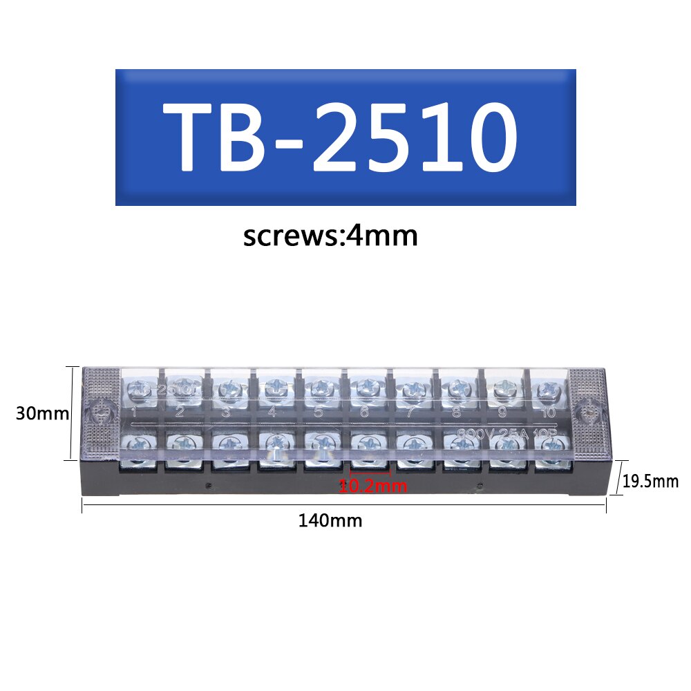 เทอร์มินอล 25A 600V Terminal Block มีให้เลือกหลายขนาด 3P 4P 5P 6P 8P 10P 12P | Lazada.co.th