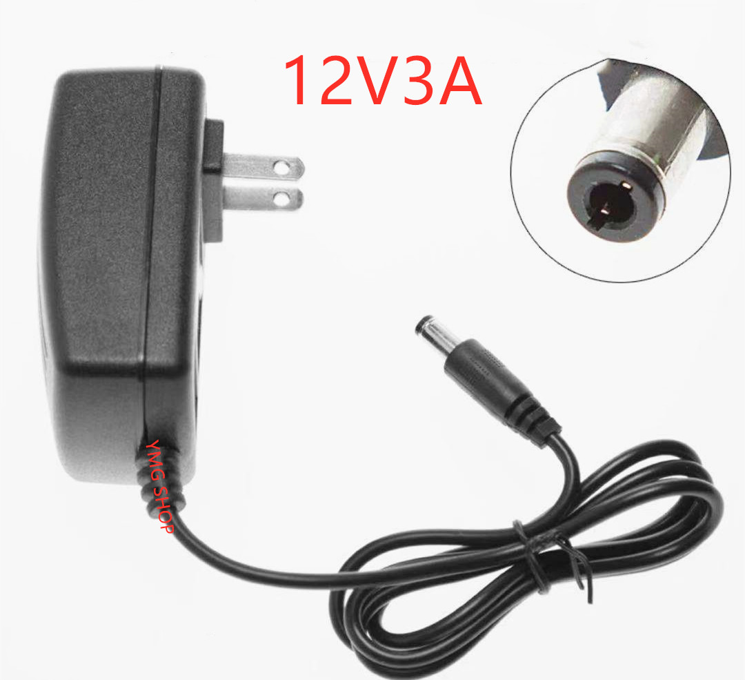 Adapter DC 12V 3A สำหรับ กล้องวงจรปิด หัว5.5x2.1-2.5mm สีดำ - YMG SHOP ...