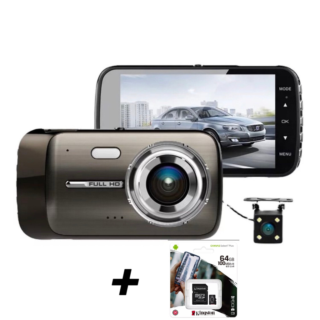 กล้องติดรถยนต์ Q42 Super HD 1296P หน้า-หลัง จอ4 นิ้ว กล้องSONY กลางคืน ...