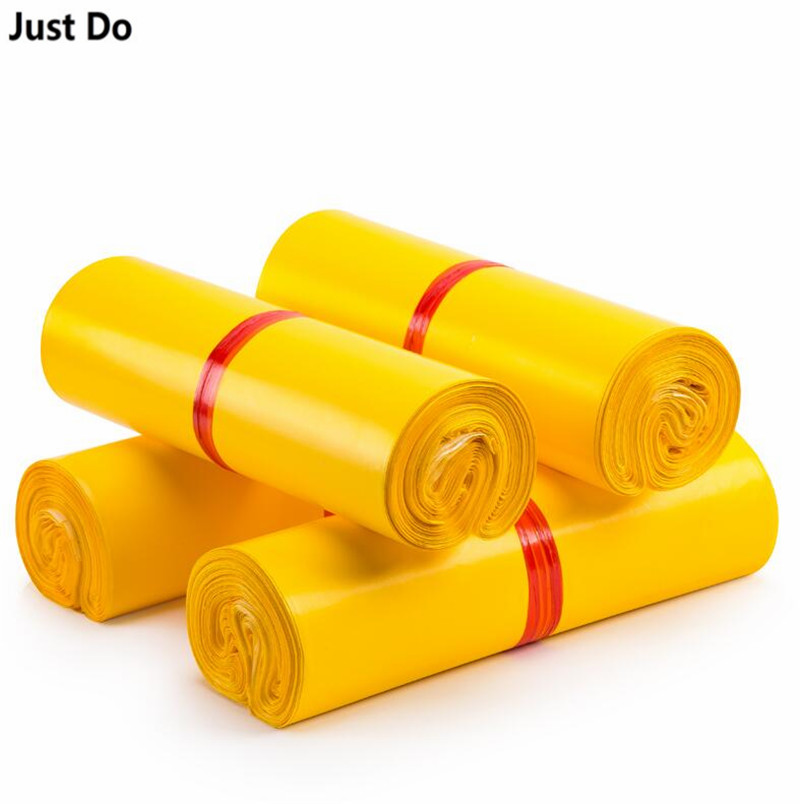 100PcsLot Yellow Shoe Bag Courier Bags Frosted Self-Seal Adhesive Mail ...