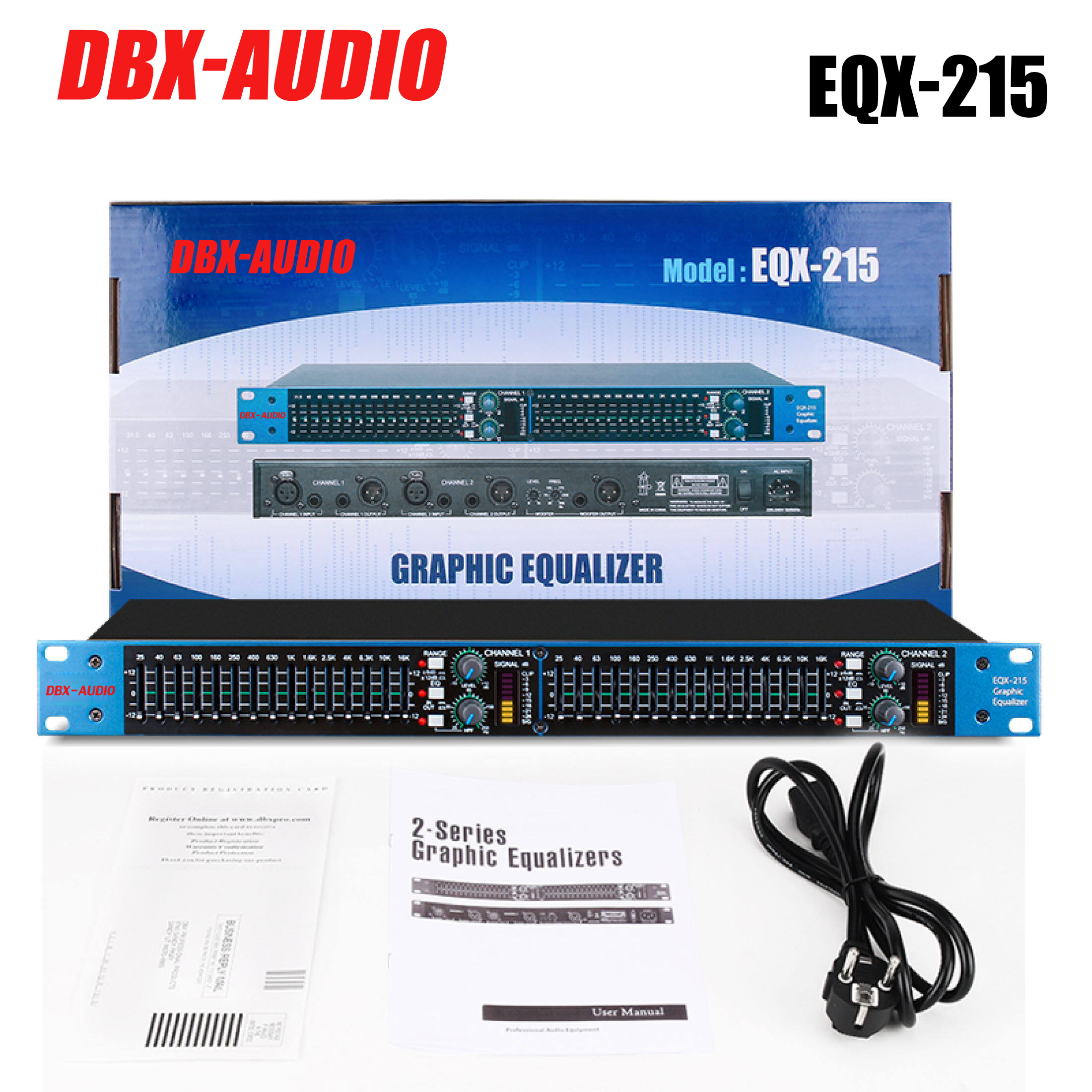 DBX-AUDIO EQX215(BLUE)(WHITE) Equalizer มีสองช่องที่มีตัวกรองสูงซึ่ง ...