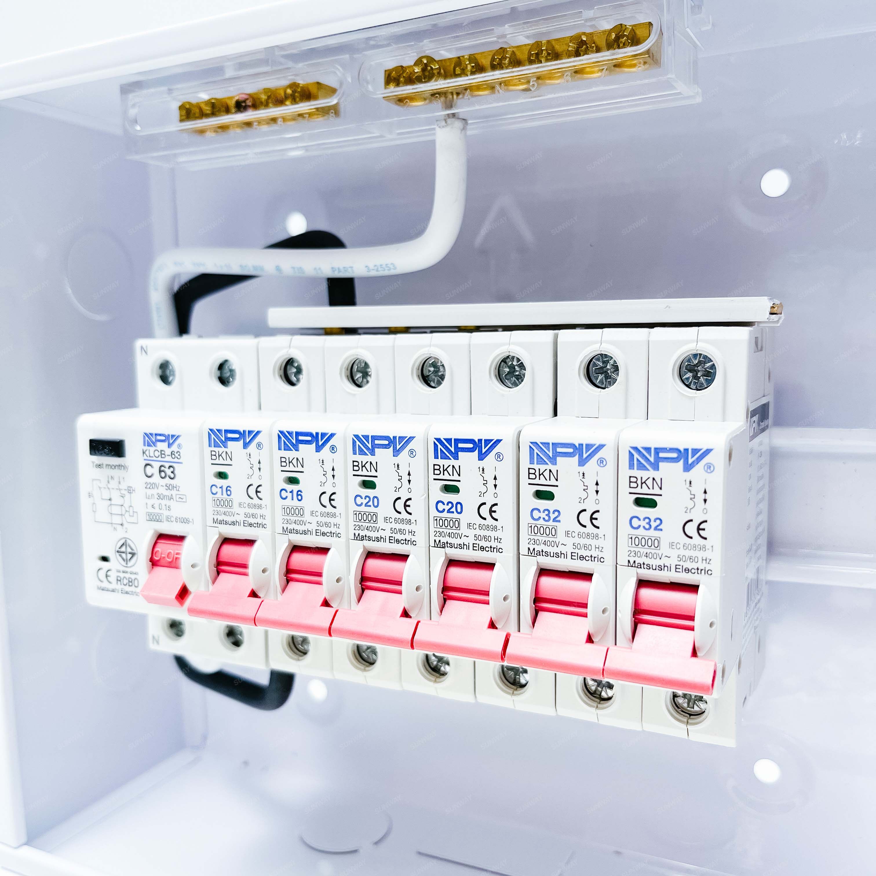 ตู้คอนซูมเมอร์ NPV 6 ช่อง เมนกันดูด RCBO เมนธรรมดา MCB ตู้ควบคุมไฟ ตู้โหลดกันดูด ตู้คอนซูเมอร์ ...