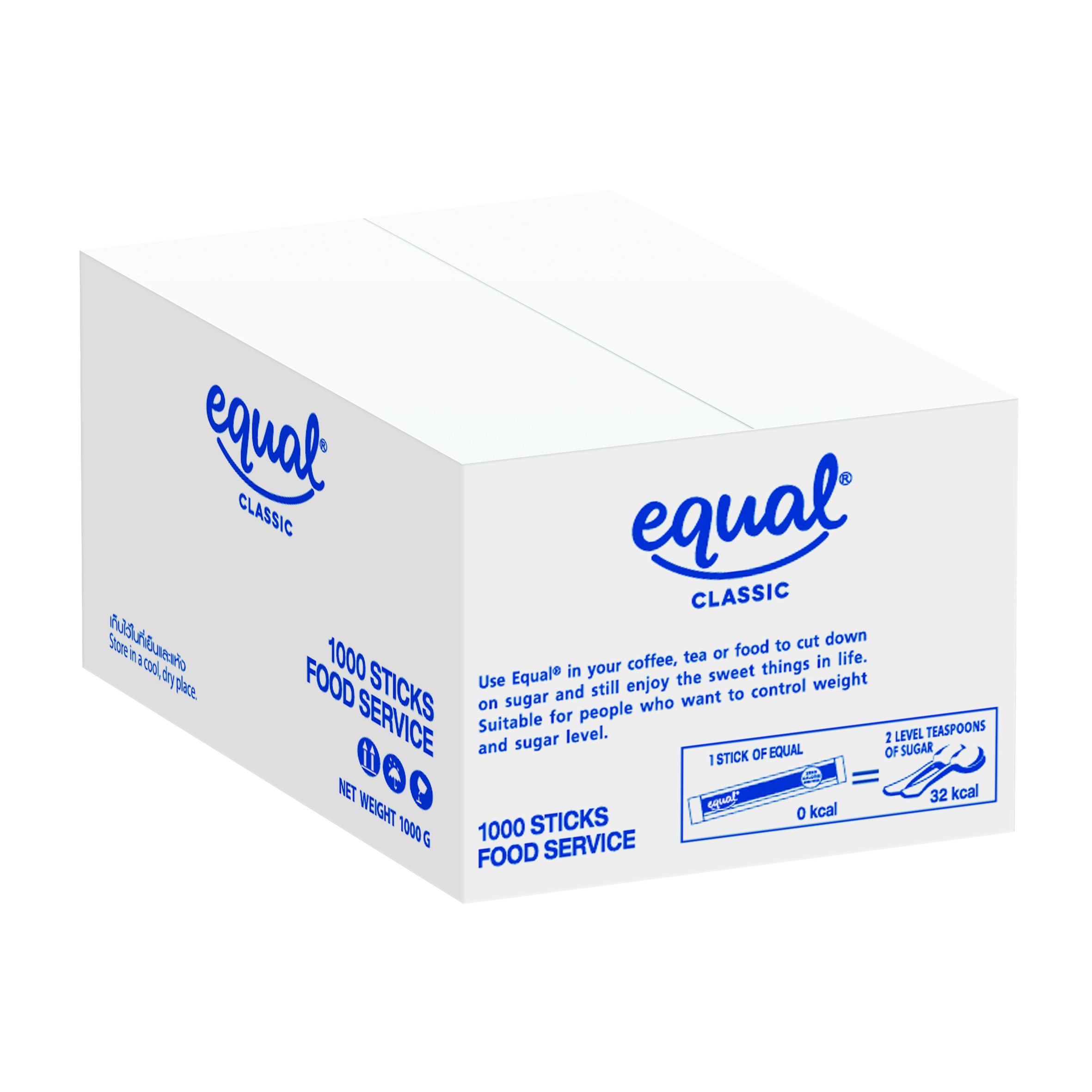 Equal Classic 1000 Sticks อิควล คลาสสิค ผลิตภัณฑ์ให้ความหวานแทนน้ำตาล 1 ...