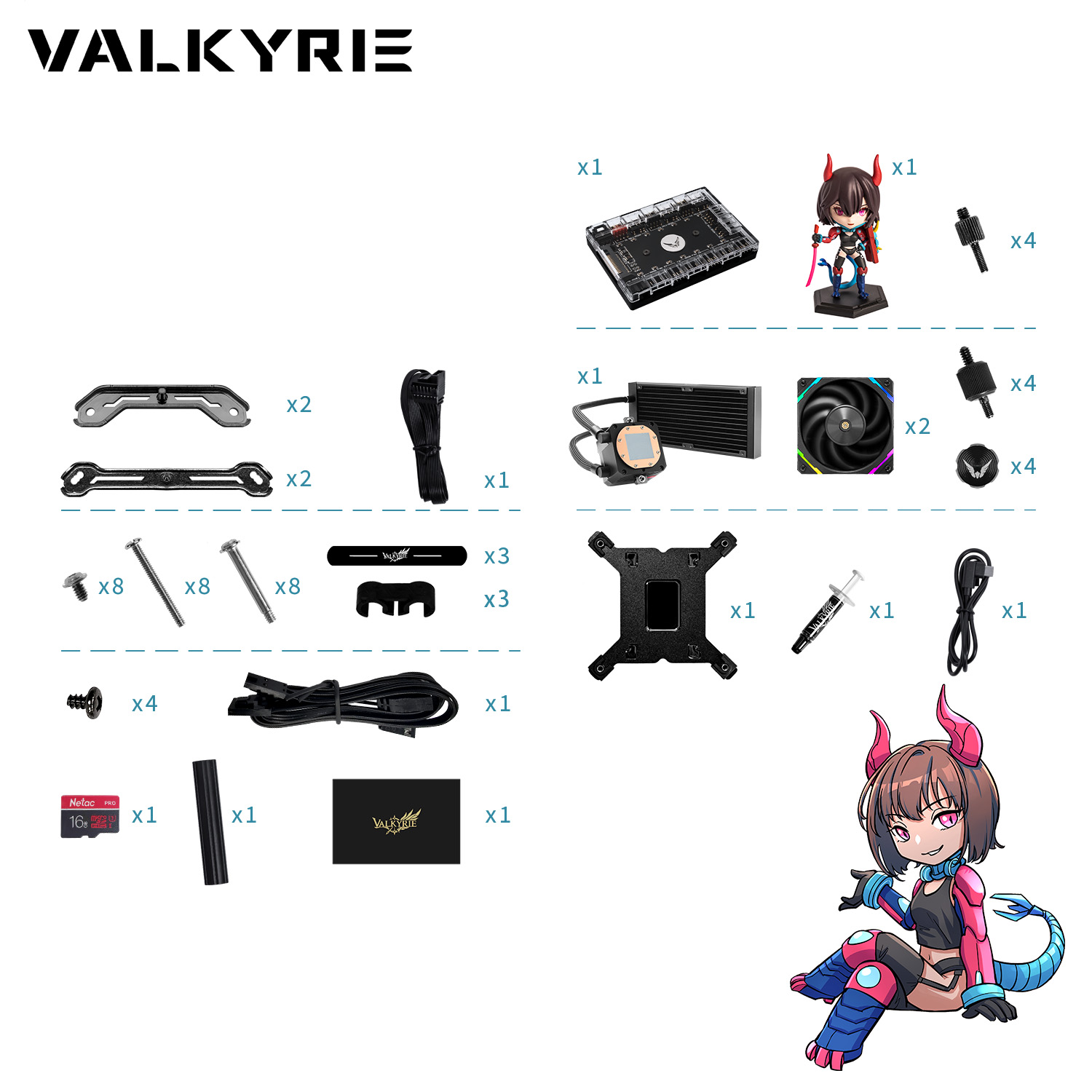 ชุดน้ำระบบปิด Valkyrie E240 Loki LED Screen Liquid Cooling 250W TDP ARGB Ready รับประกันสินค้า 3 ...
