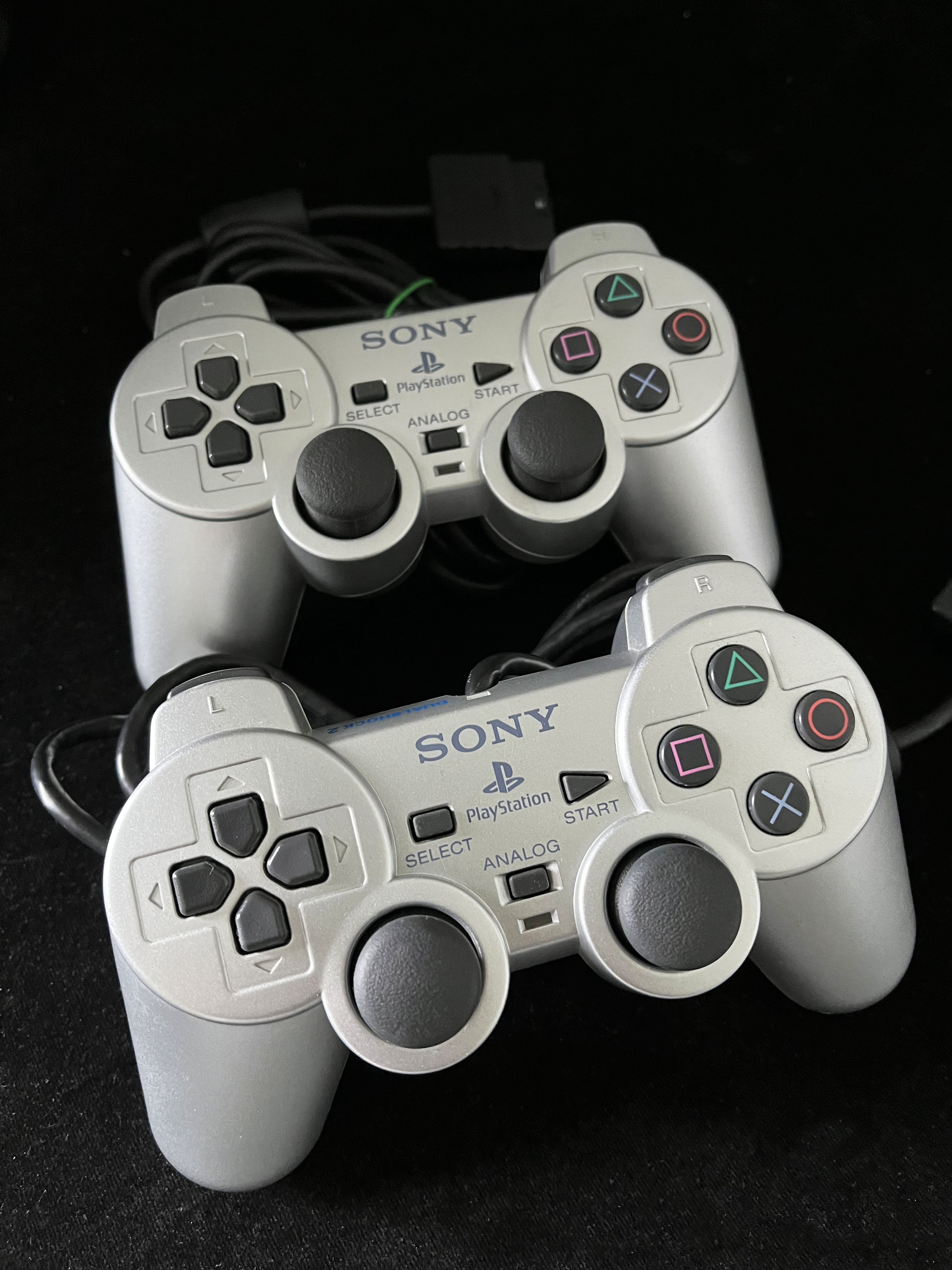 จอยเกมส์ Playstation Ps1Ps2 ของแท้ Sony สีเทา Silver Gray (ขายคู่ 2 ตัว ...
