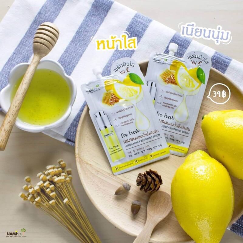 Nami I'm Fresh Lemon Honey Whitening Serum (1 ซอง) - MTBeautyShop ...