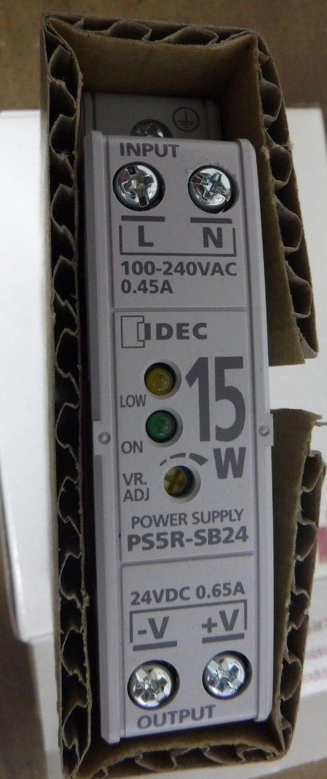 IDEC Power Supply PS5R-SB24 Input 100-240VAC Output 24VDC .65A Din ...