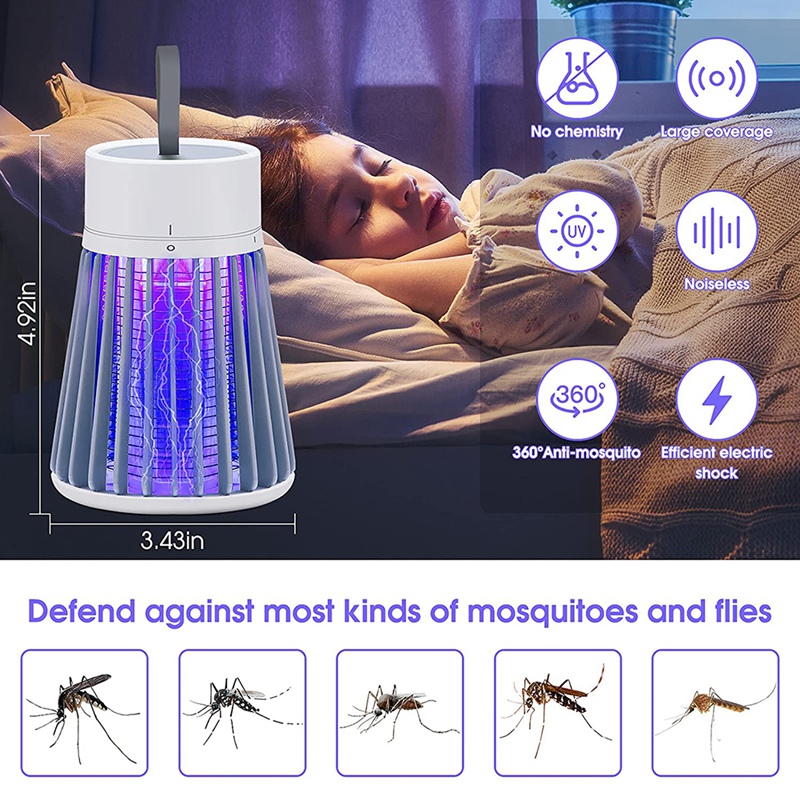 Electric Bug Zapper for Indoors Outdoor Fly Zapper Mosquito Trap LED ...