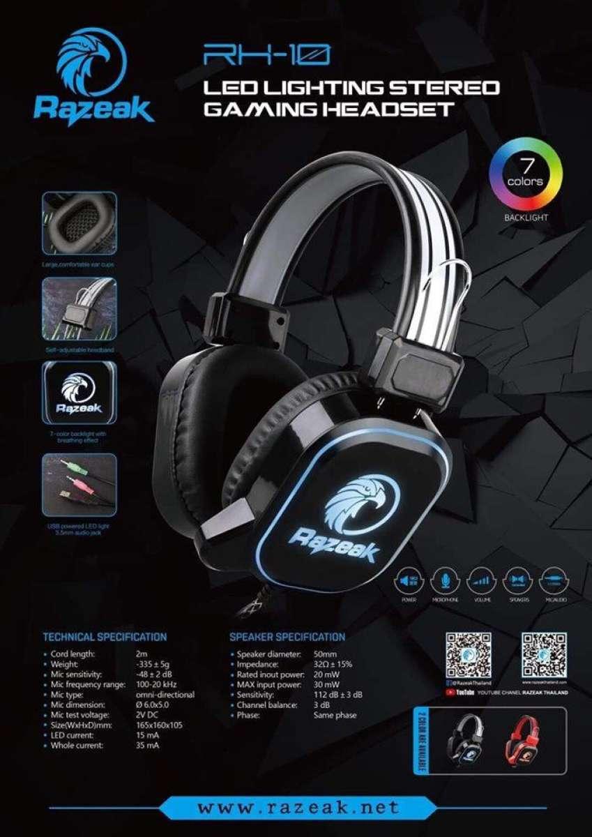 RAZEAK RH-10 Headphone Gaming | Lazada.co.th