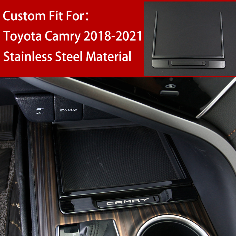 Toyota Camry Car Storage Box Decoration Sticker Cover Stainless Steel ...