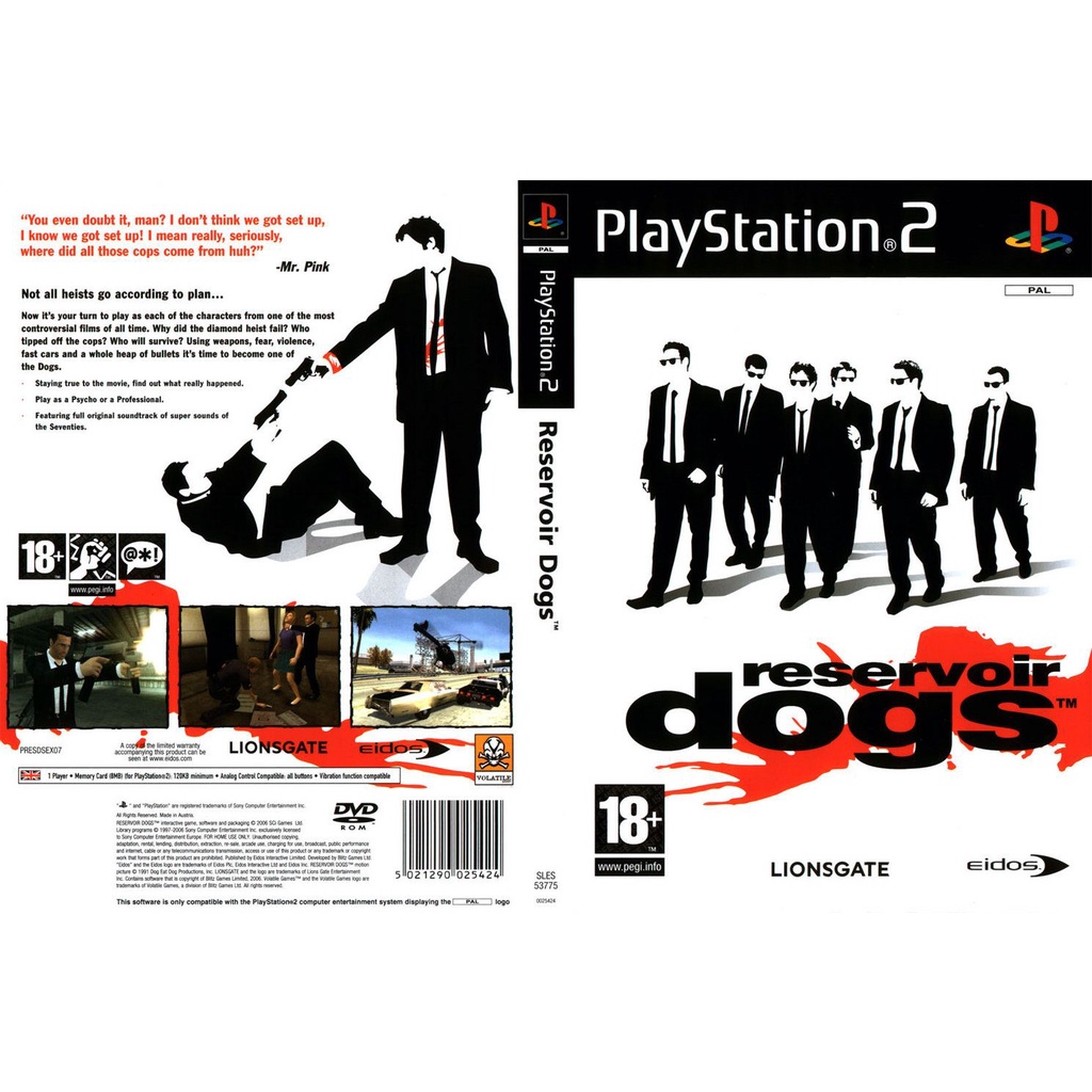แผ่นเกมส์ PS2 Reservoir Dogs คุณภาพ ส่งไว | Lazada.co.th