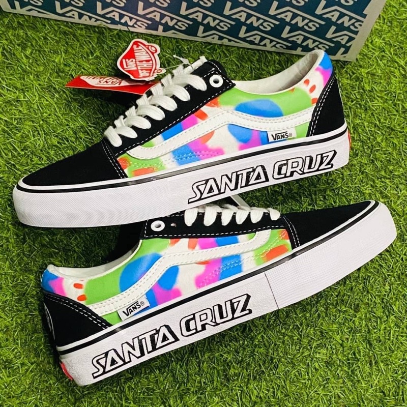 ถูกที่สุด!! (( Vans X Santa Cruz Old Skool Pro Tie Dye Skate Shoes ...