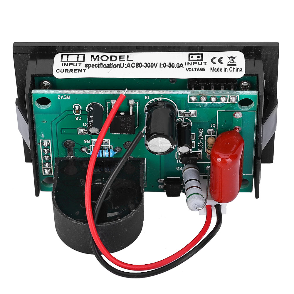 DL85-2041 เครื่องวัดแรงดันไฟฟ้ากระแสสลับแบบ Dual Display AC80-300V 0-50A พร้อมหม้อแปลงกระแสไฟ ...