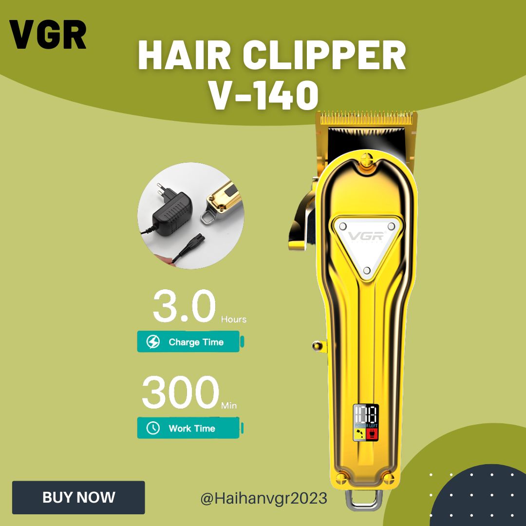 VGR ปัตตาเลี่ยนตัดผมไร้สVGR รุ่น V-140 ปัตตาเลื่ยนตัดผมแบบไร้สาย แสดง ...