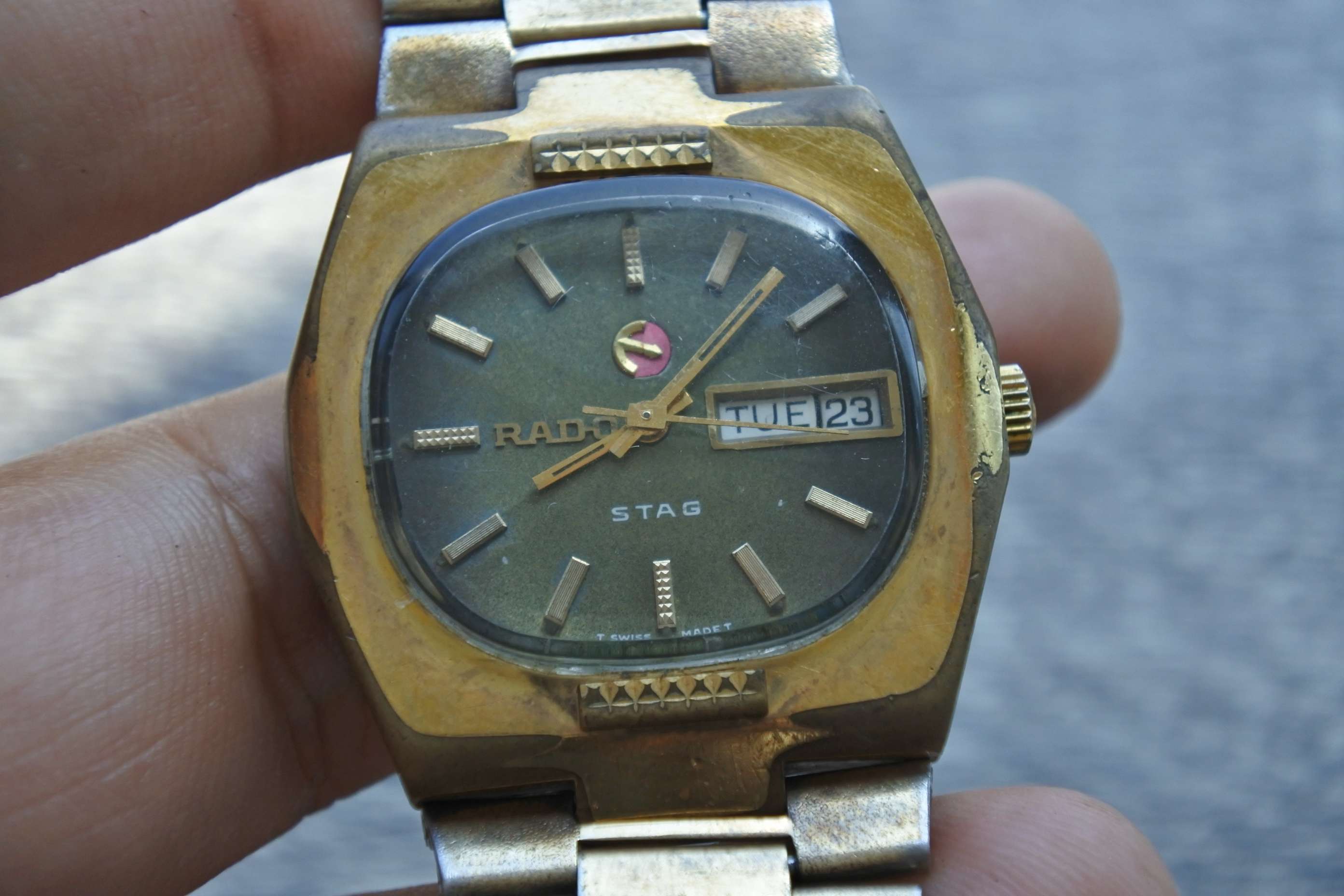 นาฬิกา Rado Stag Vintage ผู้ชาย สายสแตนเลส แท้มือสองญี่ปุ่น ระบบ ...