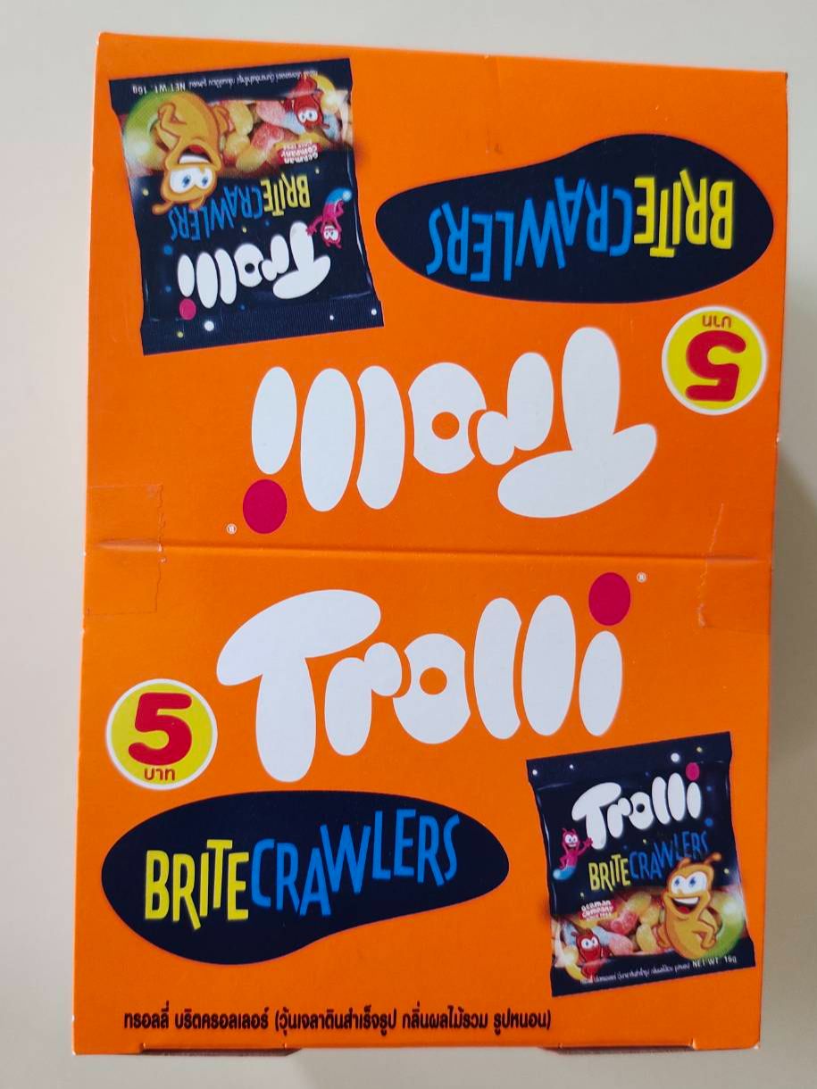 Trolli กัมมี่กลิ่นผลไม้รวม 16 กรัม ทรอลลี่ เยลลี่ขวด เยลลี่หนอน ...