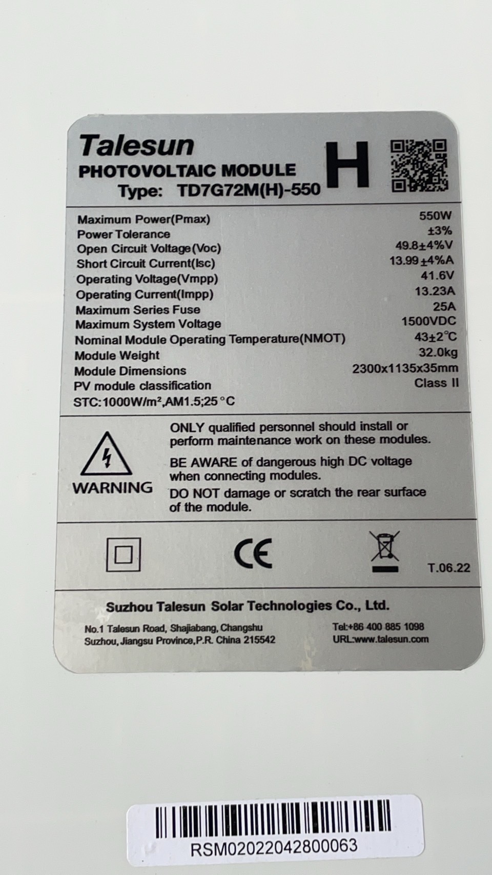 Talesun แผงโซล่าเซลล์ 550W MONO HALF CELL มีการรับประกัน แผง 550วัตต์ ...