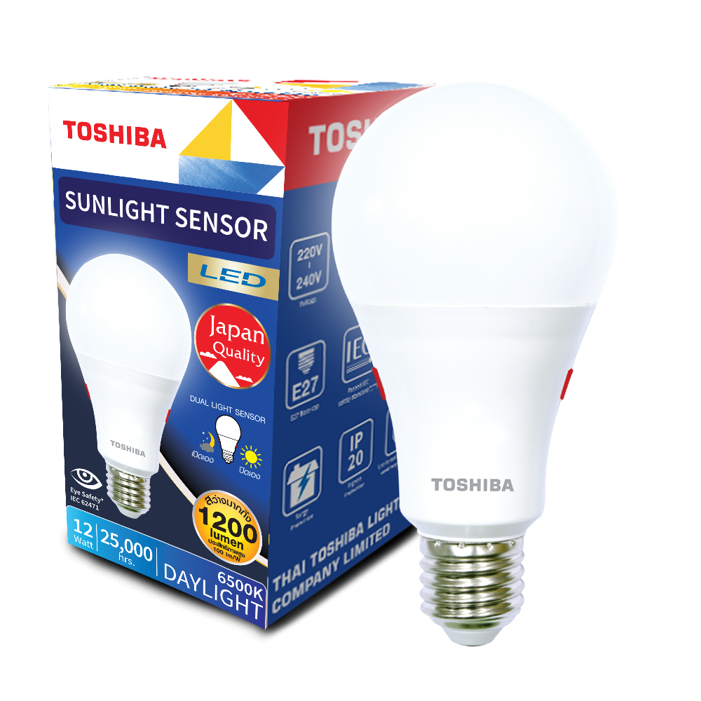 Light Sensor LED เปิดเองกลางคืน 7W 9W 10W 12W LAMPTAN C.T.L TOSHIBA FSL ...