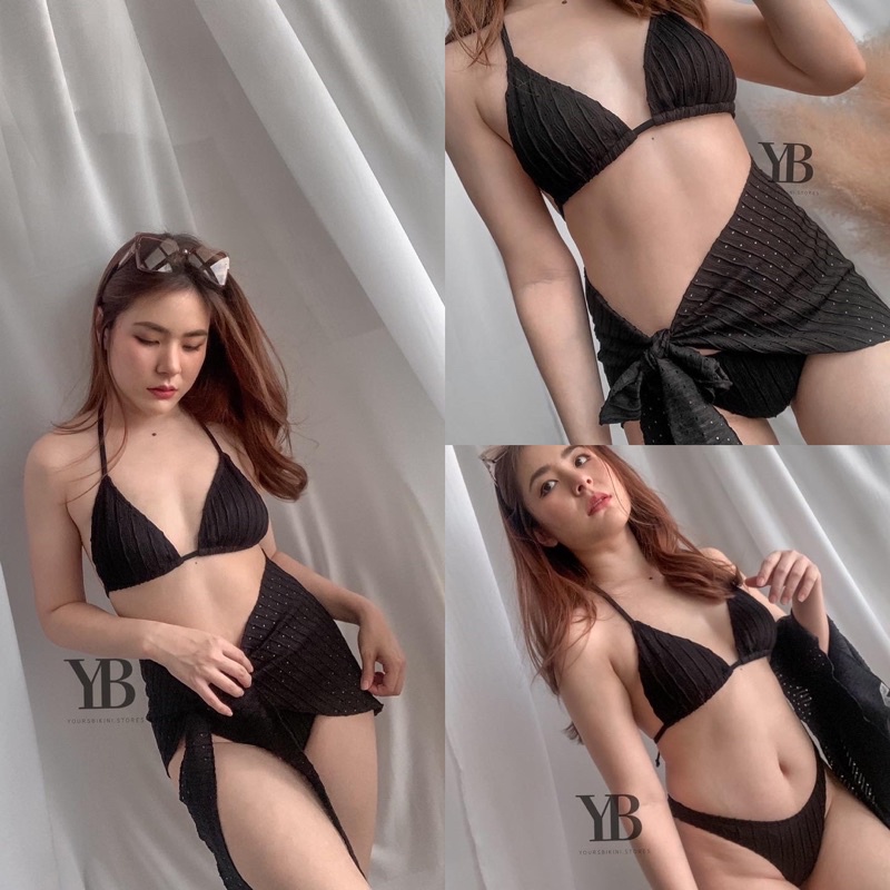 YOURS BIKINI BK1554️️เซตชุดว่ายน้ำทูพีชพร้อมผ้าผูก - YOURSBIKINI.STORES - ThaiPick