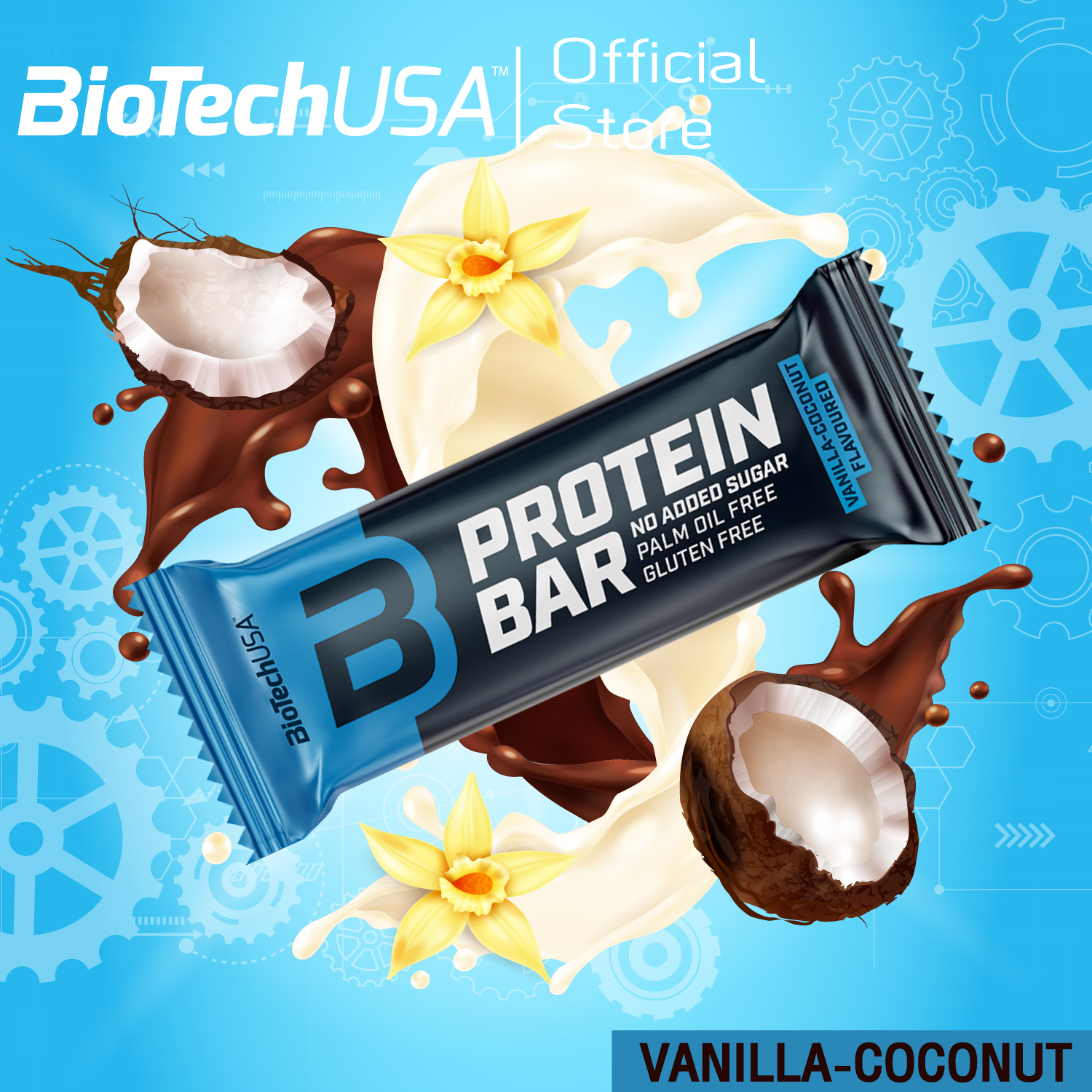 BioTechUSA Protein Bar 70g-Vanilla Coconut โปรตีนบาร์ รสวานิลลา มะพร้าว ...