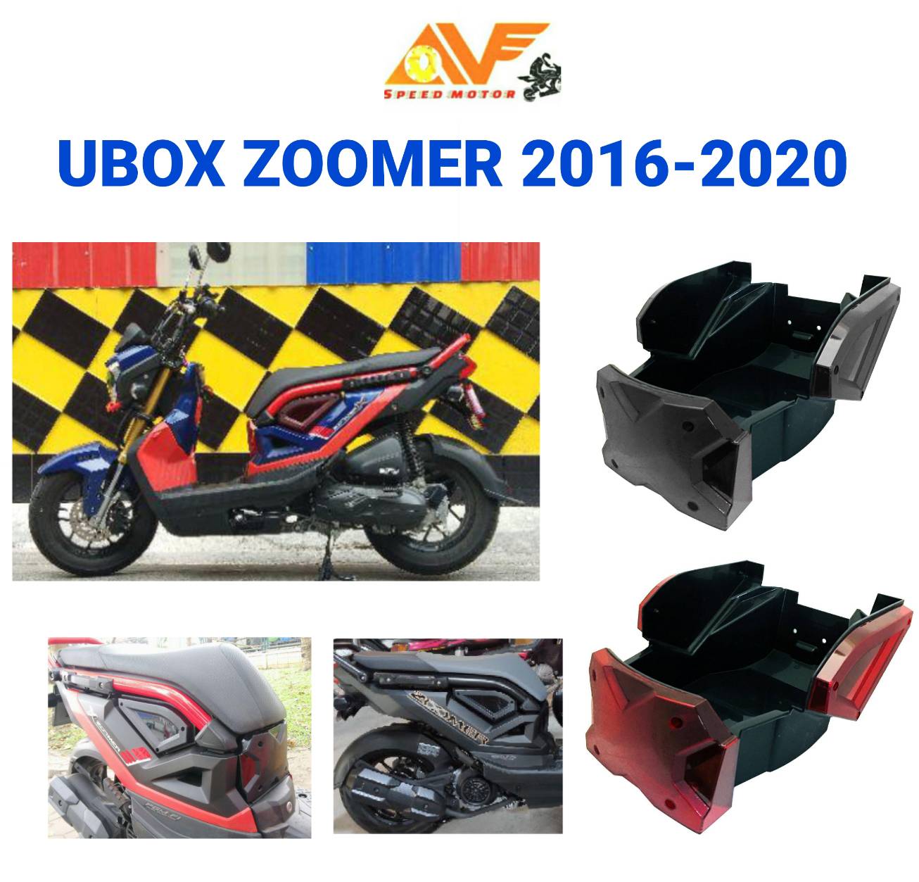 กล่อง UBOX กล่องใต้เบาะ ZOOMER X ALL NEW 2016-2020 กล่องใส่ของใต้เบาะ ...