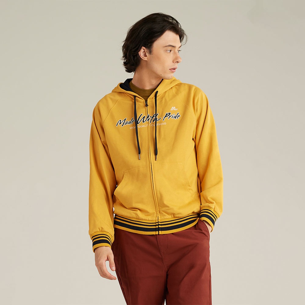 Mc Jeans เสื้อกันหนาว มีฮู้ด Unisex สีเหลือง MJHP169 - Mc Jeans - ThaiPick